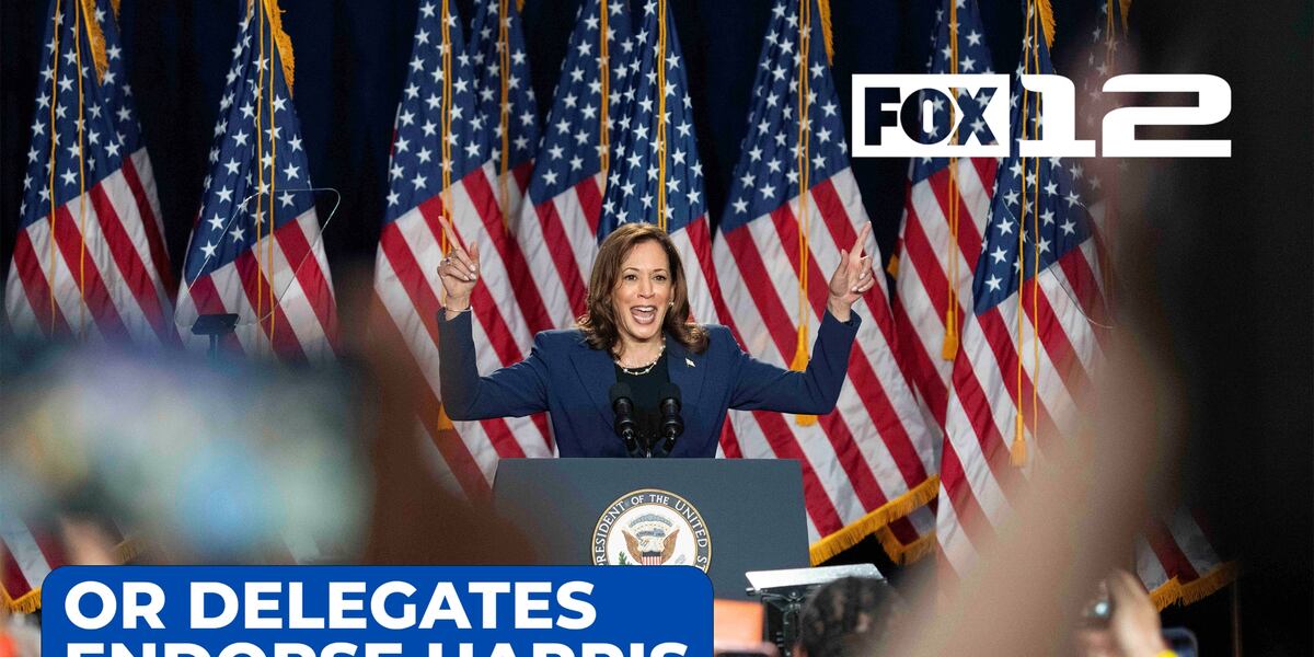 Oregon Democratic delegates unanimously vote to endorse Harris Oregon Democratic delegates unanimously vote to endorse Harris